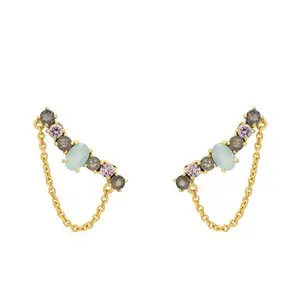 LAVANI JEWELS Multicolored Nadine Earrings - Yellow