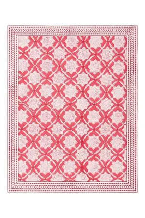 NOLOGO-CHIC Borde Mat 35 X 45 Cms Place Mat X 2. Cotton Coral - Red