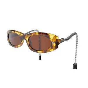 SABATINO Guerrilla Frames Leopard Acetate Silver Gem - Gray