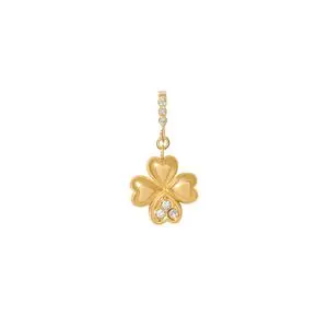 ALEXIE OF ATHENS Puff Clover Charm - Gold