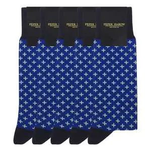 PEPER HAROW - MADE IN ENGLAND Grooms’s Socks Bundle Crosslet - Blue