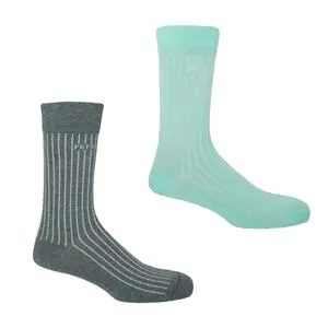 PEPER HAROW - MADE IN ENGLAND Recycled Ribbed Light & Recycled Ribbed Socks Bundle - Blue