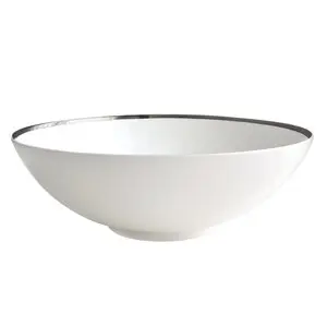 Twig New York Platinum Edge Serving Bowl - Silver