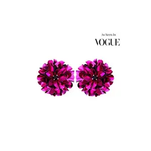 PINAR OZEVLAT Blossom Earrings Fuchsia - Pink