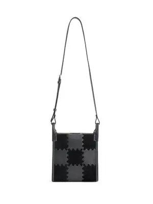 Orange Cube Paneled Totes For Women