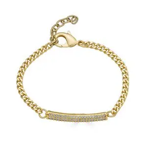 LONI PAUL JEWELRY Matte Pave Tube Bracelet - Gold