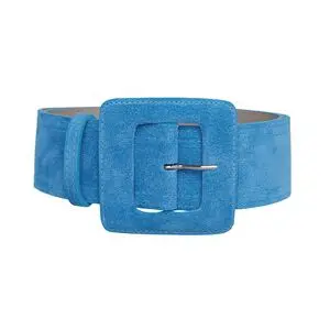 BELTBE Suede Square Buckle Belt - Blue