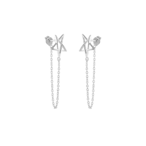 LUCY QUARTERMAINE Sol Star Loop Earrings - Silver
