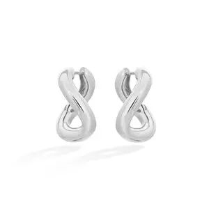 SHABELLA NYC Bold Twirl Earring - Silver