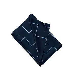 HERITAGEMODA Embroidered Classic Cashmere Wool Silk Scarf - Black