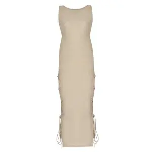 LUNA B Long Nyx Rope Detailed Beach Dress - Gold
