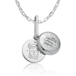 CARTOGRAPHY Virgo Zodiac Locket Necklace In Sterling - Silver