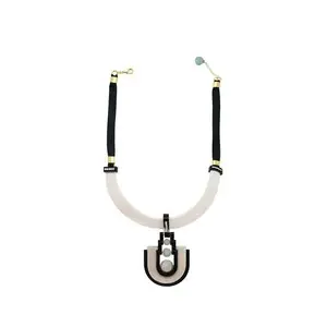 GISSA BICALHO Handmade Acrylic Necklace Chocker Orion & Purple - Pink