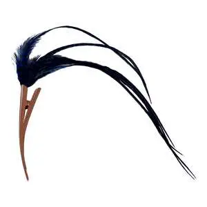 ROMER MILLINERY Feather Clip - Blue