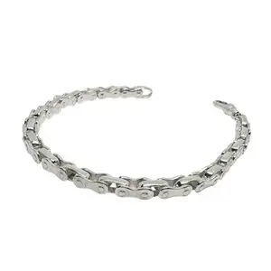 TG-JEWELLERY BY TAMARA GERVASIO Handcrafted Sterling Biker Link Bracelet – Lost Wax Cast - Silver