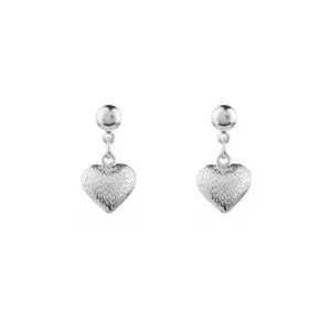 CHIARELLA Pure Heart Earrings - Silver