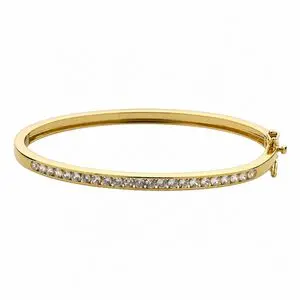BELINDA JEWELZ Gemstone Bangle - Gold