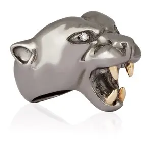 STRANGE FRUIT Panther Ring Rhodium - Black
