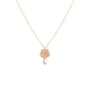 ALEGORIA JEWELLERY Pearl And Enamel Drop Necklace - Pink/gold