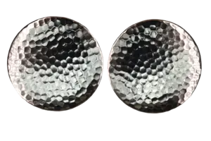VICKISARGE The Hammered Disk In Platinum Pierced - Silver