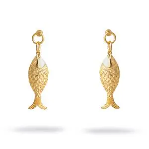 EBRU JEWELRY En Fortune Fish Dangle Earrings - Gold