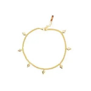ADRIANA PAPPAS DESIGNS Crystal Kite Anklet Clear Crystal - Yellow