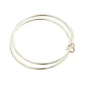 POSH TOTTY DESIGNS Sterling Double Bangle With Heart - Silver