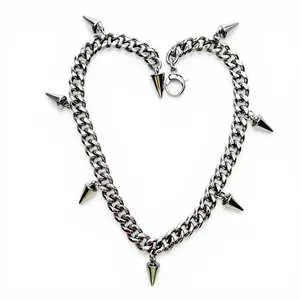 JAGGED HALO JEWELRY Fallon Spike Charm Anklet - Silver