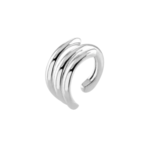 LUCY QUARTERMAINE Waterfall Three To One Ear Cuff - Silver