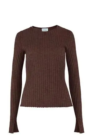 SALANIDA Brera Merino Long-sleeve Top Chocolate - Brown