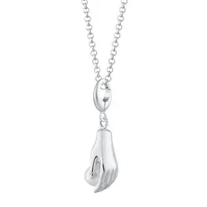 LILY CHARMED Sterling Hand And Pearl Charm Necklace - Silver