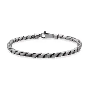 ALTAR™ ORNAMENTS CO. Arc Bracelet| Sterling Silver Gun-metal Chain Bracelet Altar - Grey