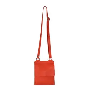 OWEN BARRY Leather Crossbody Bag Paprika Flora - Red