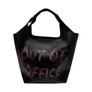 LILLY LOVES Embroidered Out Of Office Large Handbag - Black