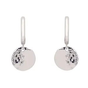 LATELITA Lunar Moon Huggie Hoop Earrings - Silver