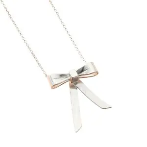 POSH TOTTY DESIGNS Sterling Bow Charm Necklace - Silver