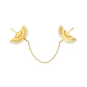 LES REINES The Peafowl Collar Links 24k Plated