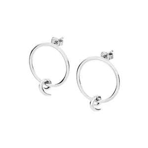 LUCY QUARTERMAINE Circle Swirl Earrings - Silver