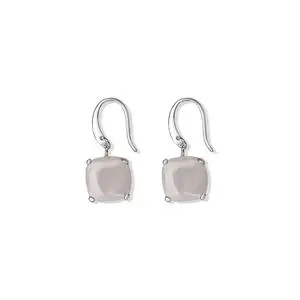FV JEWELLERY La Stele Rose Quartz Dome Earrings - Pink