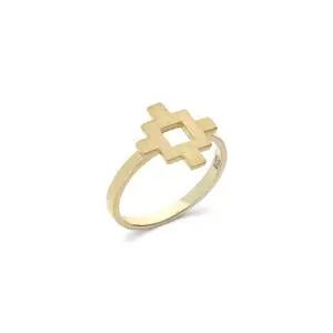 SHEIDA FARROKHI Gold / Yellow Minimal Flower Ring Solid Yellow Gold
