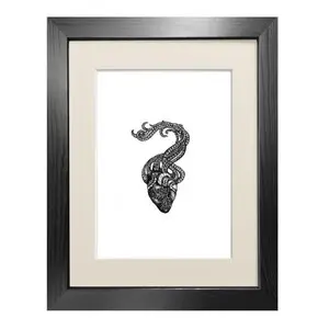 EMILY CARTER Organoctopus' Fine Art Print A5 - Black