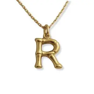 MARTINA ROZENBERG SMIRA JEWELRY Letter Collection Necklace - Gold