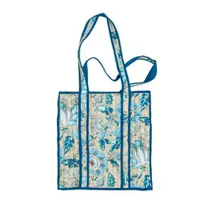 INARA Indigo Lotus Tote Bag - Blue