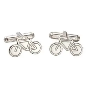POSH TOTTY DESIGNS Sterling Bicycle Cufflinks - Silver