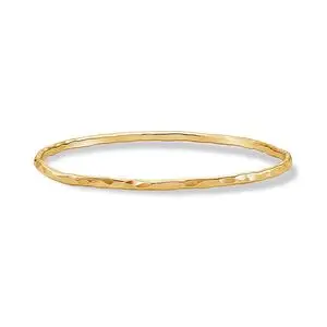 DOWER & HALL Medium Hammered Bangle In Vermeil - Gold