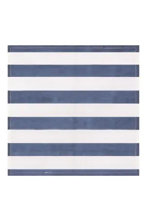 NOLOGO-CHIC Fresco Stripe Napkins Broad Stripe Napkin Set Cotton Indigo - Blue