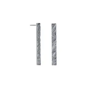 EDGE ONLY Rugged Bar Earrings Sterling - Silver
