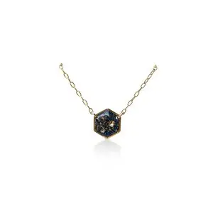 KATE KOEL Hexagon Galaxy Necklace - Gold