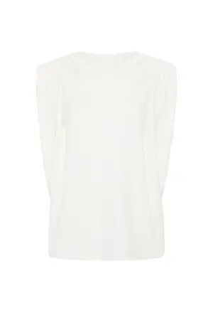 LENDROP STUDIOS Camillia Draped Organic Cotton T-shirt