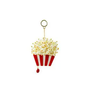GISSA BICALHO Red / White Acrylic Handmade Keychain Pop Up White - Red/white
